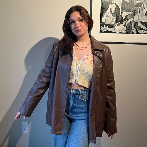 Motel Rocks | Jackets & Coats | Motel Rocks Brown Leather Jacket | Poshmark